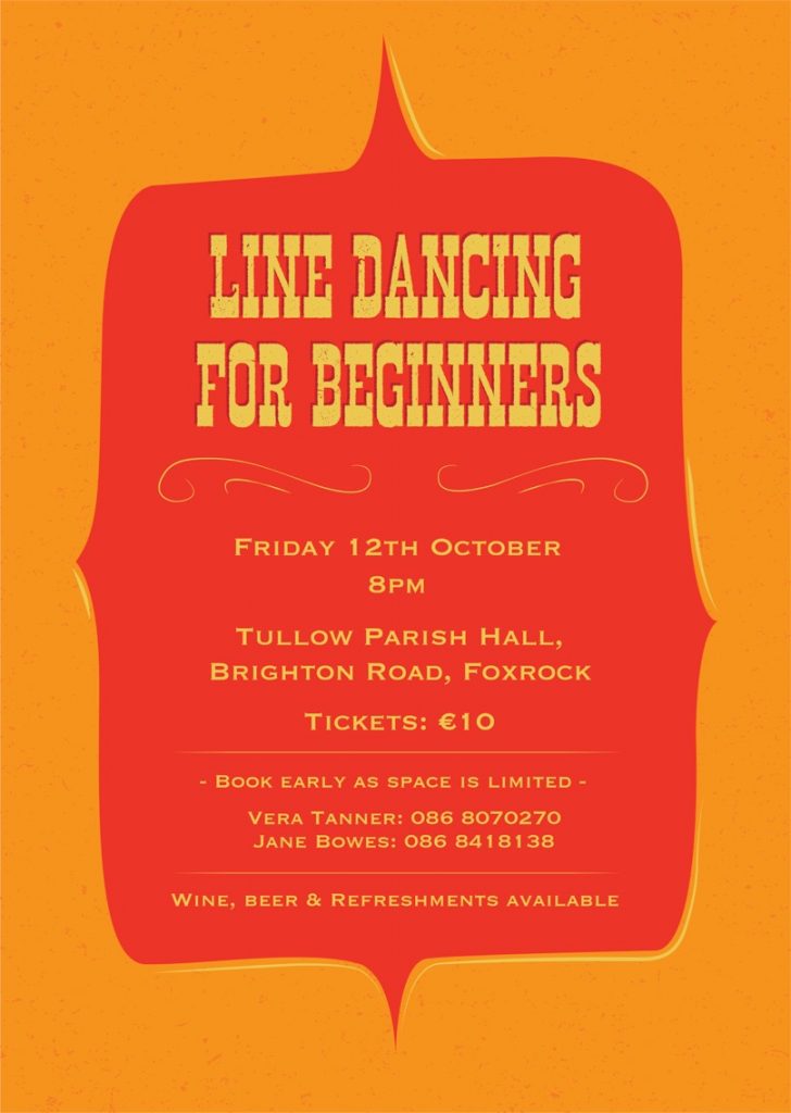 Line Dancing Advert – Tullow Church of Ireland Carrickmines/Foxrock